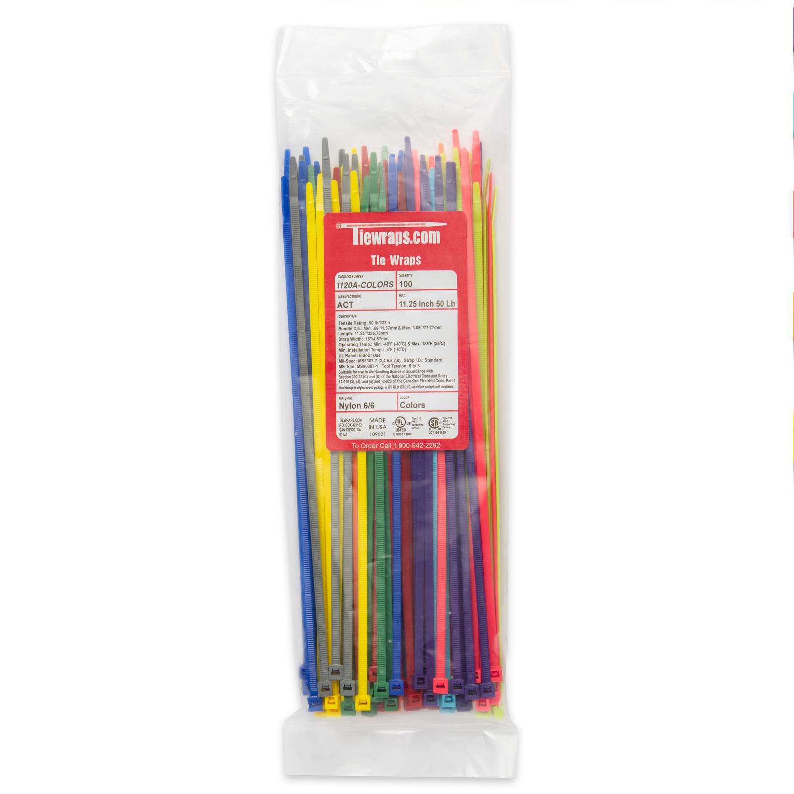 USA Multi-Color Tie Wraps - 11.25 Inch – Tiewraps.com, Inc.